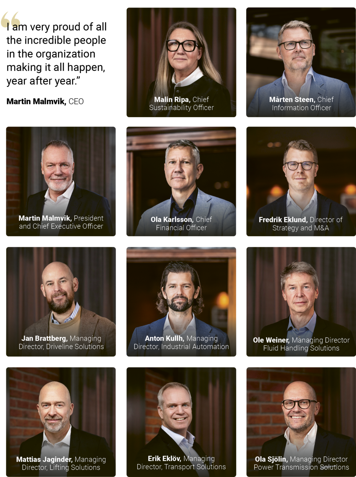 Executive Management Team – Axel Johnson International